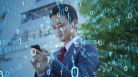 Digital Transformation Concept Binary Code Programming Stock Footage ...