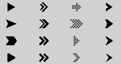 Animated Various Pointing Arrow Icons Animation Stock Footage Video ...