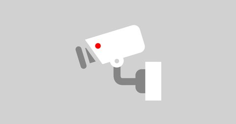 Animated Security Camera Icon Animation Pictogram Stock Footage Video ...