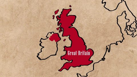 52 Cartoon great britain map Stock Video Footage - 4K and HD Video ...
