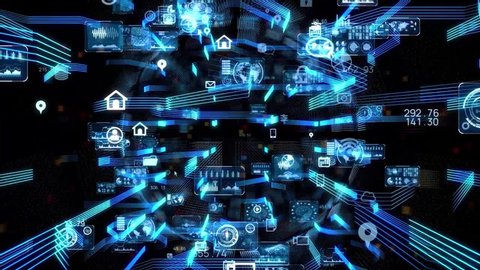 Technology Interface Computer Data Screen Display Stock Footage Video ...