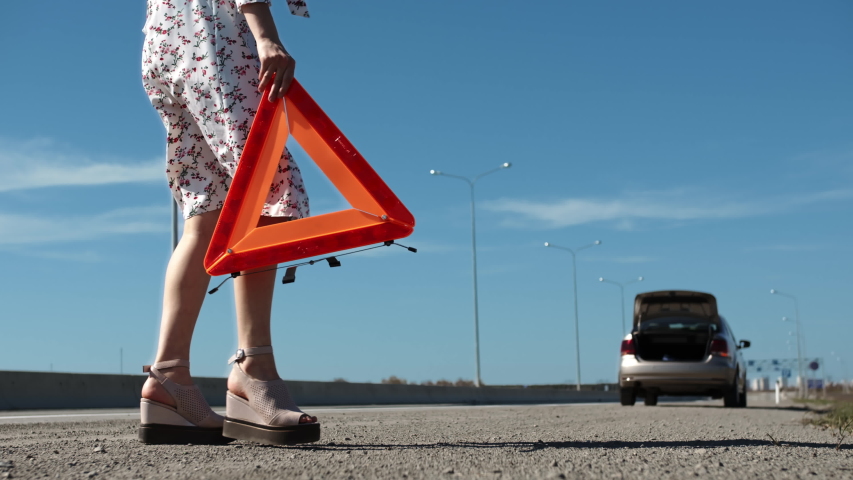 The Girls Car Broke Down Stock Footage Video 100 Royalty Free 2636