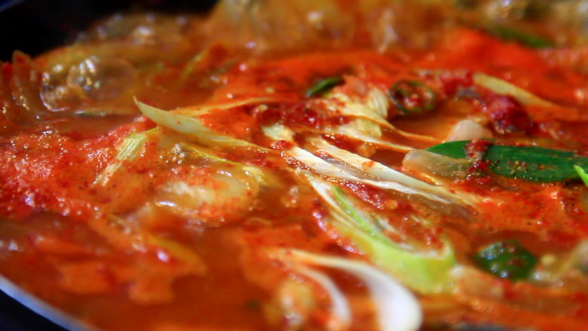 Spicy Anchovy Soup is Traditional Stock Footage Video (100% Royalty ...