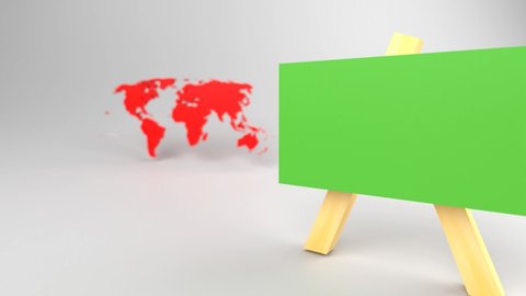 3d World Map Green Screen On Stock Footage Video (100% Royalty-free ...