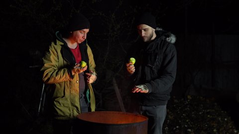 Two Homeless Young Men Stand By Stock Footage Video (100% Royalty-free ...