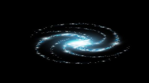 Galaxy Spiral Galaxy Animation Alpha Channel Stock Footage Video (100% ...