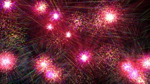 4k loop seamless real fireworks background Stock Footage Video (100% ...