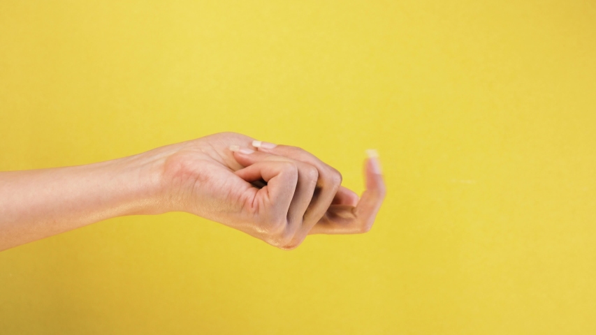 beckoning sign come here single handed Stock Footage Video (100% ...