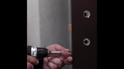 Lock Repair Close Master Installs Lock Stock Footage Video (100% ...