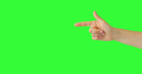 Isolated Woman Hand Showing Hey You Stock Footage Video (100% Royalty ...
