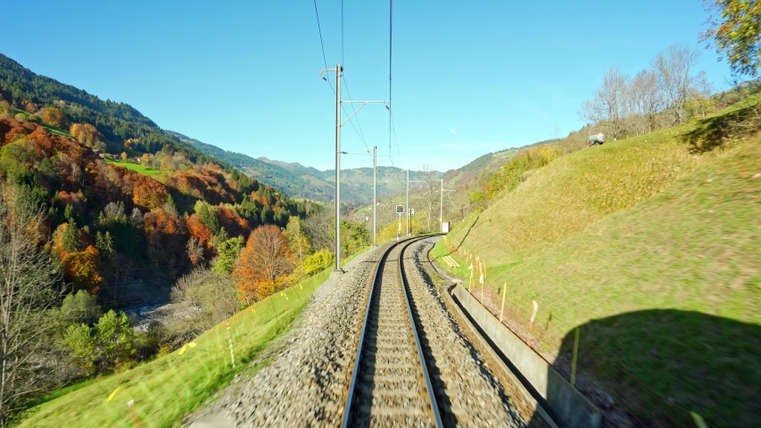 Grass Tramway Track Stock Video Footage - 4K and HD Video Clips ...