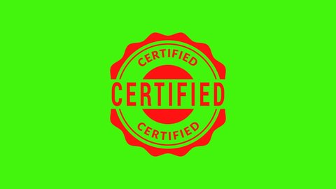Certified Stamp Animation Green Backgroundmotion Animation Stock ...