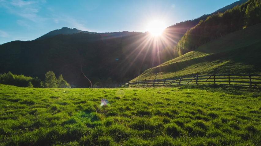 Beautiful Green Pasture, Fresh Green Stock Footage Video (100% Royalty ...