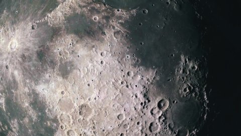 Surface Moon Terminator Sweep Surface Highlighting Stock Footage Video ...