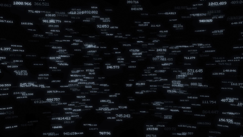 3d Data Numbers Moving Along Stock Footage Video (100% Royalty-free ...