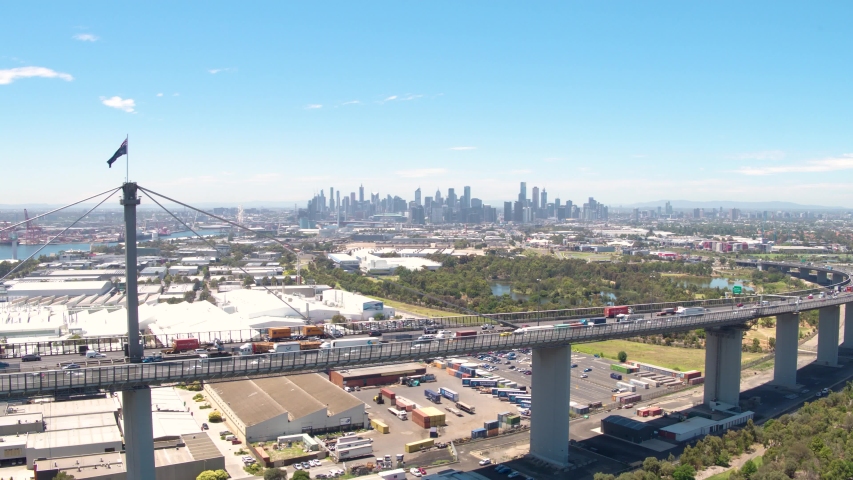Westgate Freeway Melbourne Victoria City Stock Footage Video (100% ...