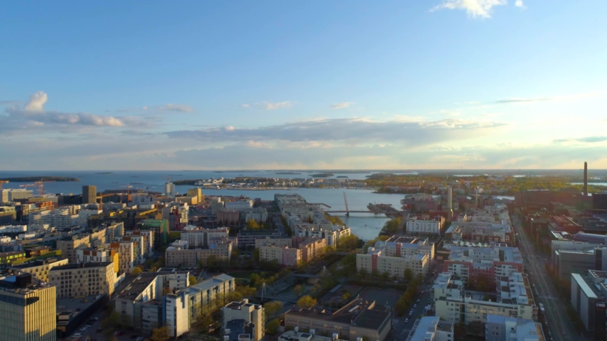 aerial view helsinki finland old town Stock Footage Video (100% Royalty ...