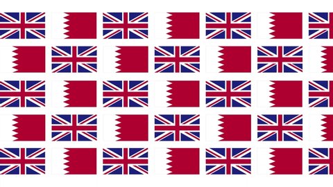 Uk Bahrain Flag Loop Background Stock Footage Video (100% Royalty-free ...