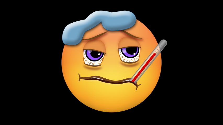 émoji malade avec luma matte toux : vidéo de stock (100 % libre de ...
