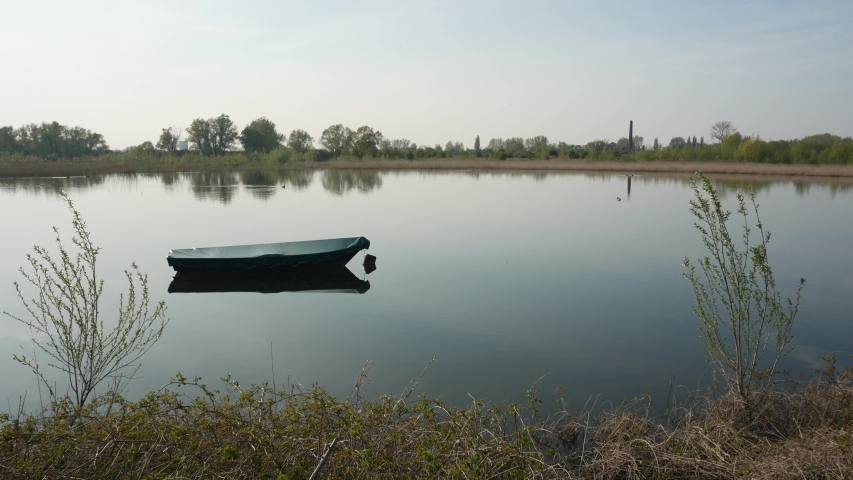 Landscape of sunset near the shore with boat image - Free stock photo ...