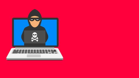 Hacker Operating Laptop Cartoon Vector Icon Stock Vector (Royalty Free ...