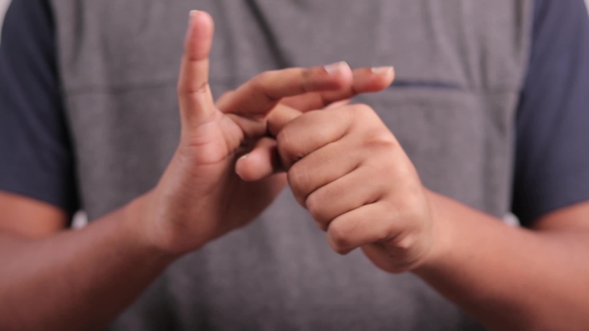 man cracking finger knuckles joints - Stock Footage Video (100% Royalty ...