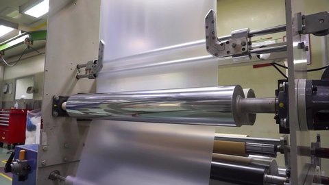 Extrusion Blown Film Machine Slit Winder Stock Footage Video (100% ...
