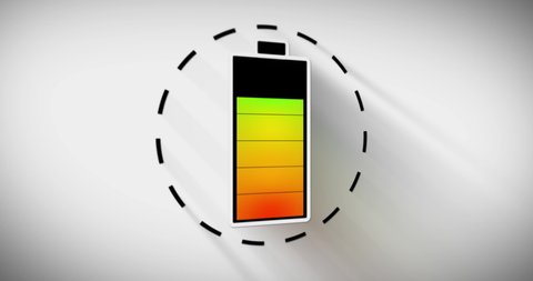 Battery Icon Charging Slowly Energy Charges Stock Footage Video (100% ...