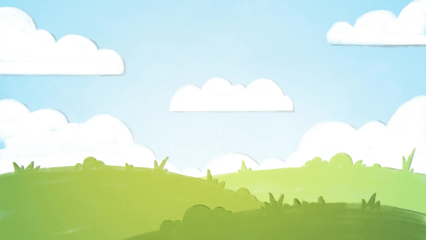 2d animated motion illustration beautiful summer Stock Footage Video ...