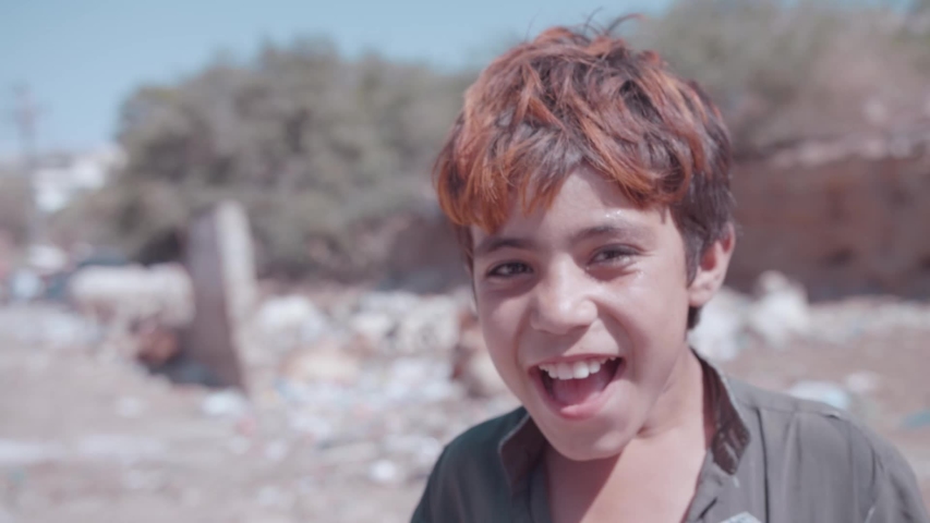 homeless pathan afghan child portrait shot Stock Footage Video (100% ...