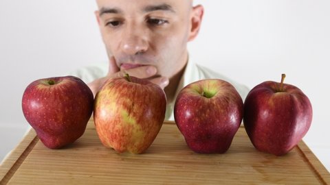 Red Apples Quality Control Studio Stock Footage Video (100% Royalty ...