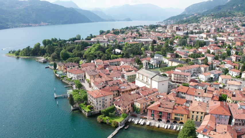 beautiful city mandello del lario lake Stock Footage Video (100% ...