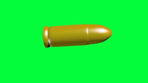 3d Green Screen Handgun Bullet Animation Stock Footage Video (100% ...