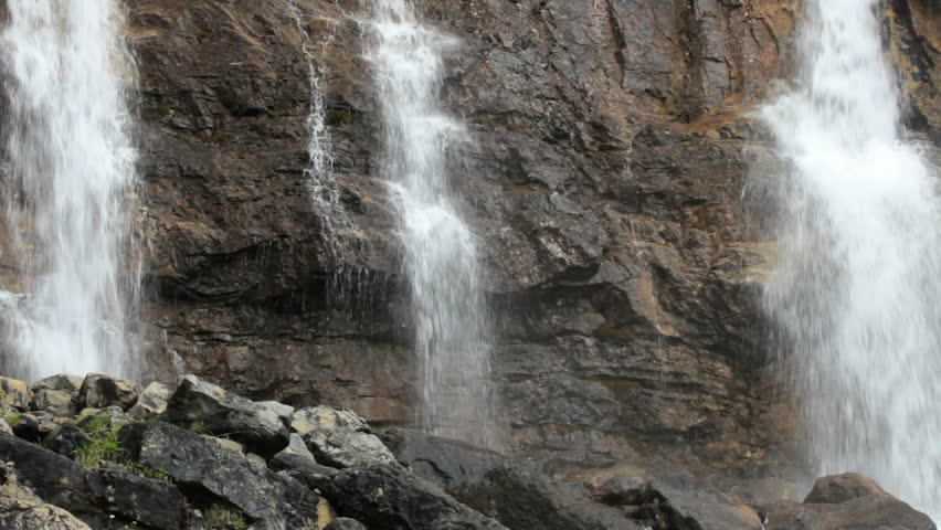 Stanley Falls, Waterfall in Jasper Stock Footage Video (100% Royalty ...