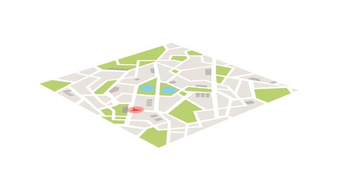 Navigation Map Gps Animation Gps Tracking Stock Footage Video (100% ...