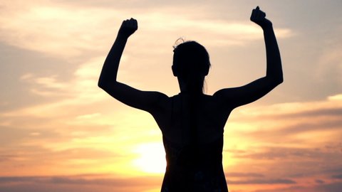 Strong Woman Winning Success Life Goals Stock Photo 1426833578 ...