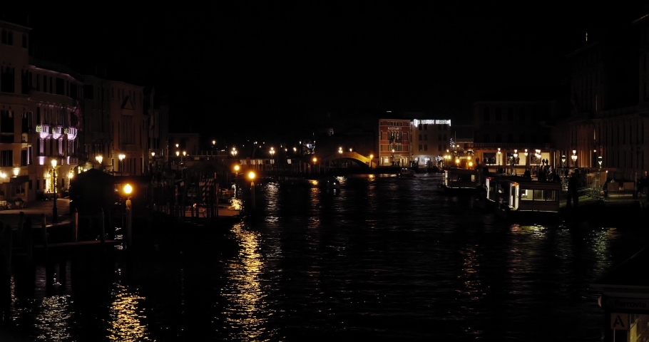 beautiful golden street lights illuminated buildings Stock Footage ...