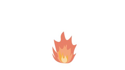 Fire Emoji Reaction Icon Animation On Stock Footage Video (100% Royalty ...