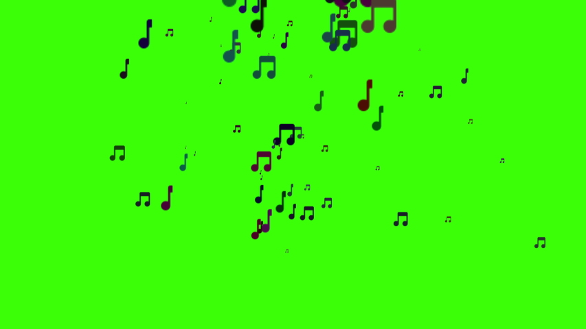 Green Screen Musical Note Streaming Stock Footage Video (100% Royalty ...