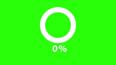 Loading Bar Percentage Green Screen Loading Stock Footage Video (100% ...