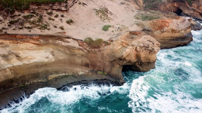 Cliffs and landscape on the Coastline in Oregon image - Free stock ...
