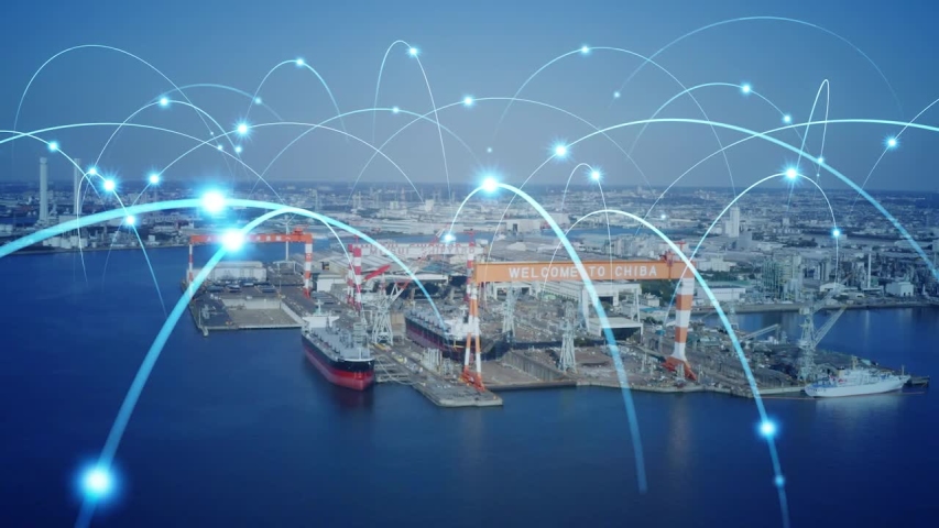 industrial technology concept communication network industry Stock ...