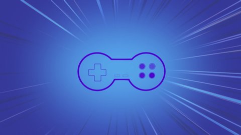 Gamepad Animated Picture On White Screen Stock Footage Video (100% ...