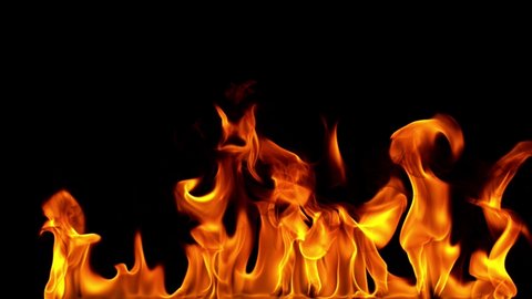 Super Slow Motion Flames Isolated On Stock Footage Video (100% Royalty ...