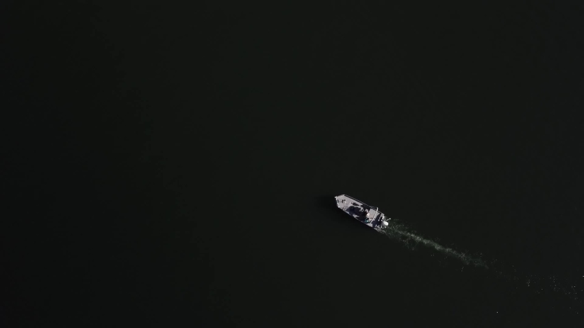 shipping vesseling across lake travis overhead Stock Footage Video (100 ...