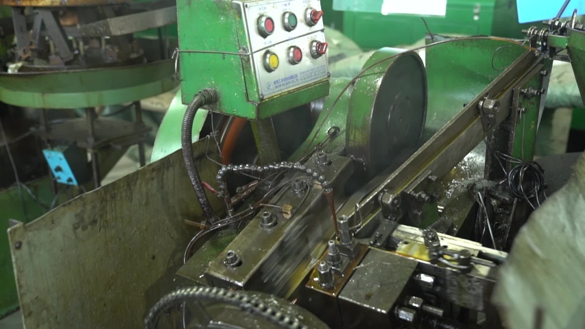 working dirty old machines factory close Stock Footage Video (100% ...