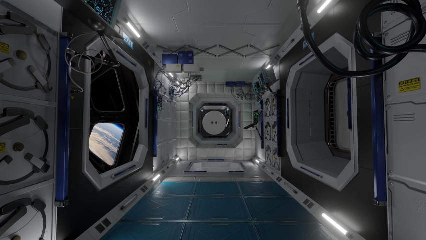 3d render international space station interior Stock Footage Video (100 ...
