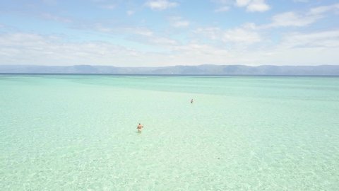 Aesthetic View Exotic White Sand Bar Stock Footage Video (100% Royalty ...