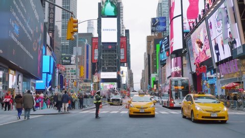 time lapse times square daytime Stock Footage Video (100% Royalty-free ...
