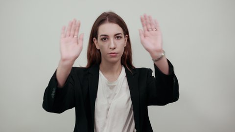 Different Hands Indicate Frightened Young Man Stock Vector (Royalty ...